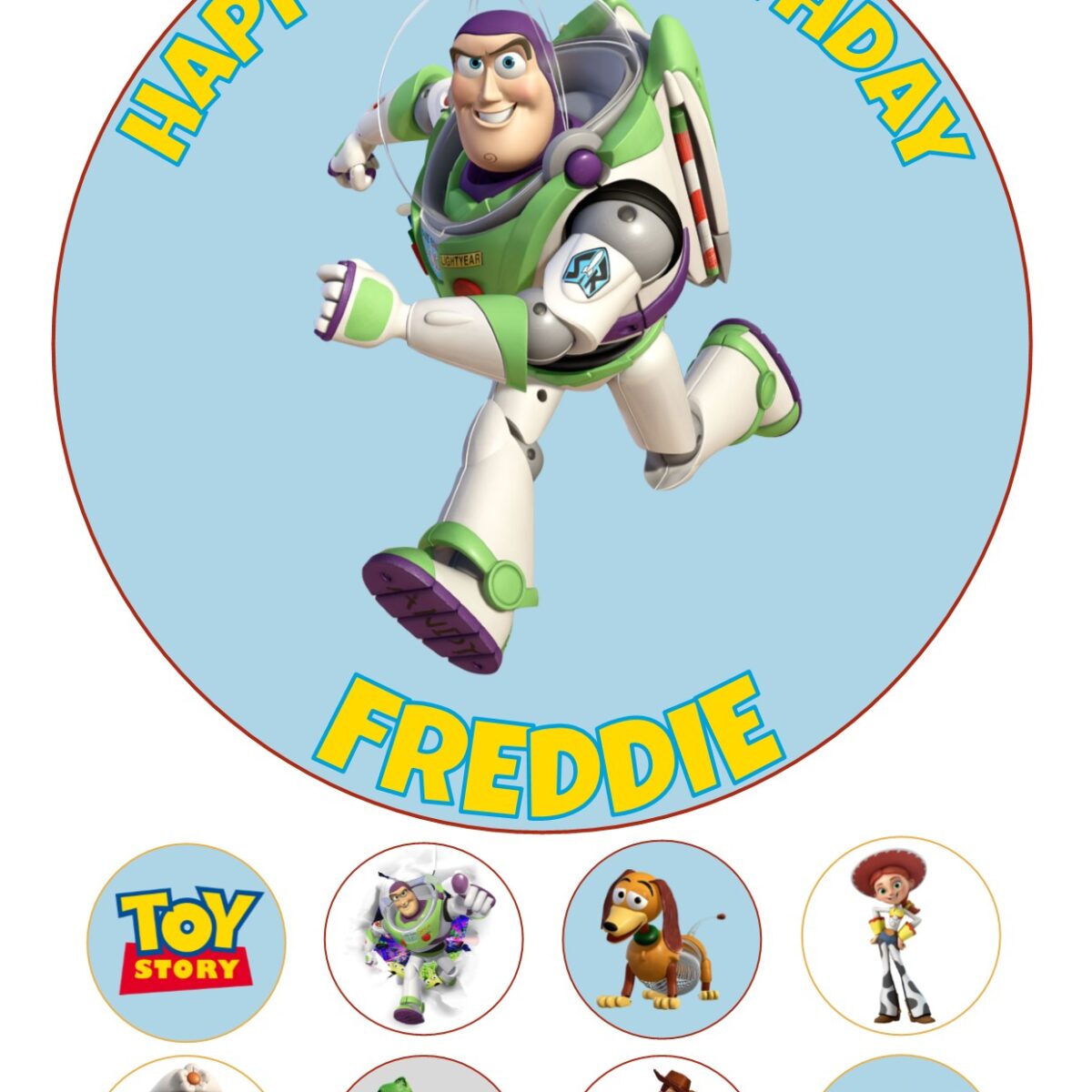 Toy Story Jessie Icing Birthday Cake Topper & 8 Cupcake Toppers