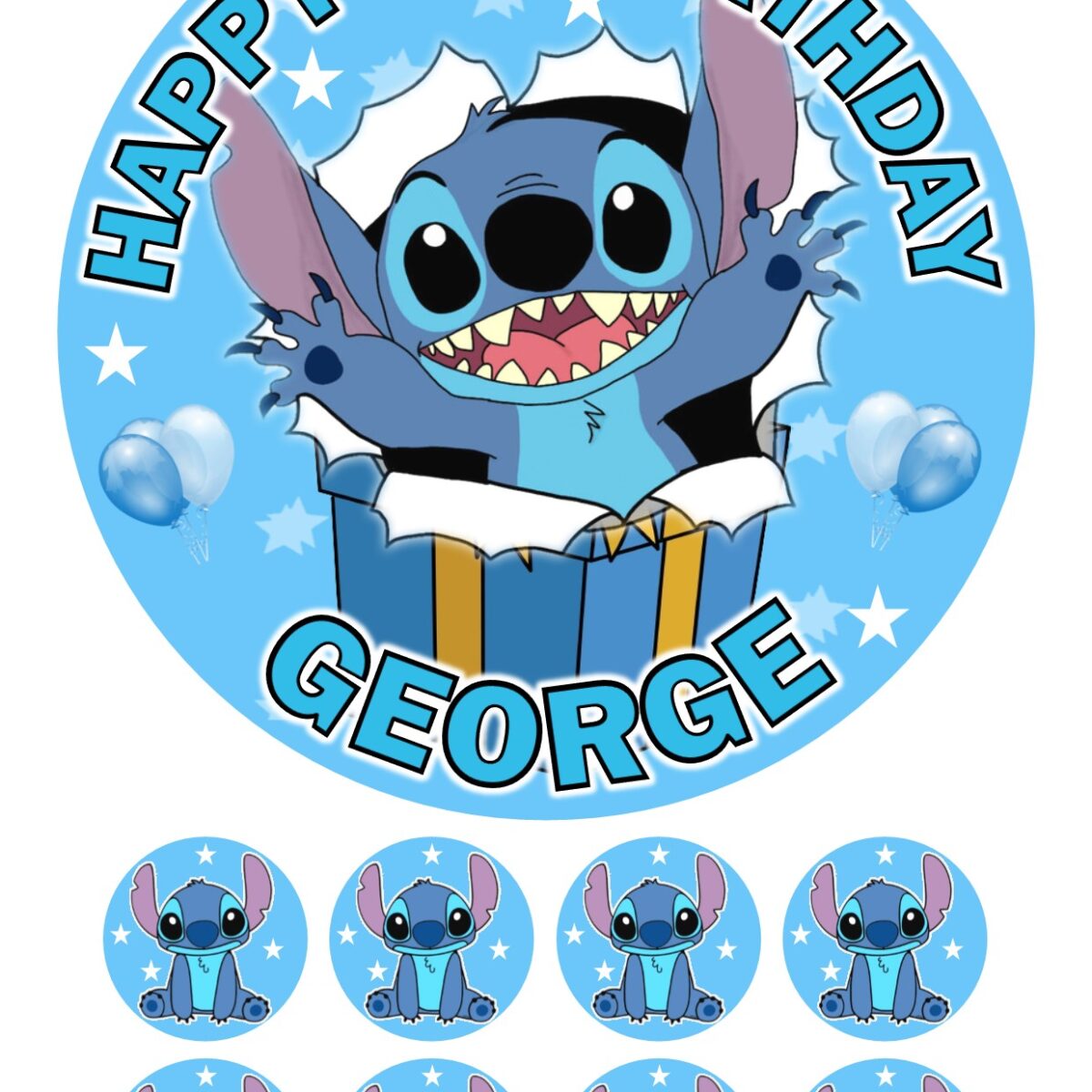 Lilo & Stitch ICING BIRTHDAY CAKE TOPPER Archives - Easy Cake Toppers 123