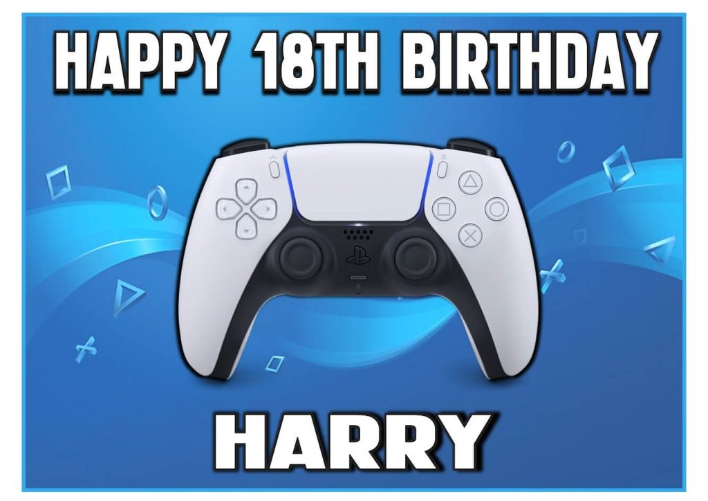 A4 PlayStation 5 PS5 Icing Birthday Cake Topper